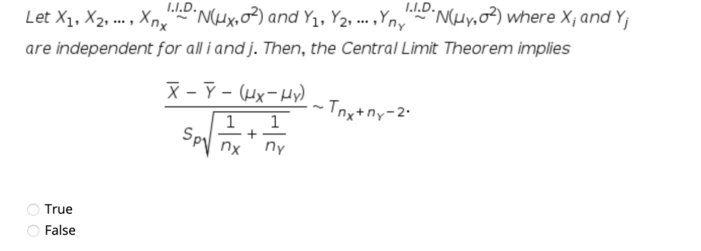 Solved Let X1, X2, ..., xnx DiNux, 02) and Y1, Y2, ..., Yn, | Chegg.com