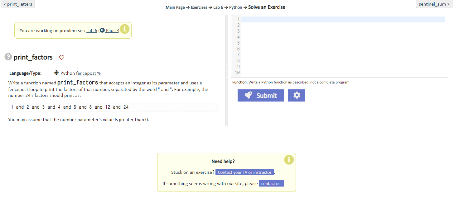 Solved Main Page → Exercises → Lab 6 → Python → Solve an | Chegg.com