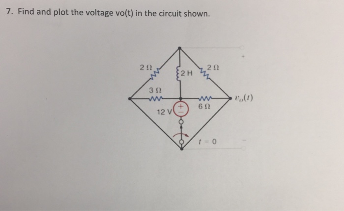 Solved 7. Find and plot the voltage vo(t) in the circuit | Chegg.com