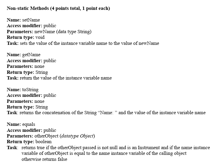 Task: returns the concatenation of the String "Name: | Chegg.com