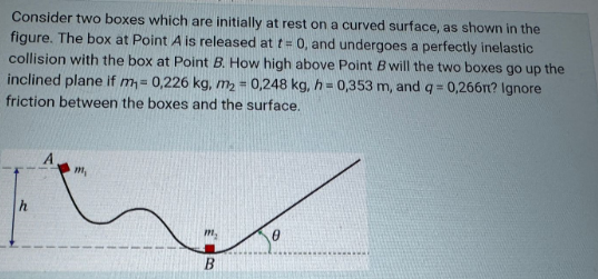 Solved Consider two boxes which are initially at rest on a | Chegg.com