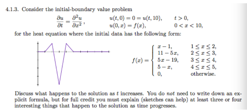 4.1.3. Consider the initial-boundary value problem | Chegg.com