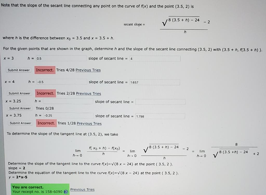 Solved f(x) = / 8x 8x-24 f(x) = sqrt(8 x - 24) 2.5 2 1.5 | Chegg.com