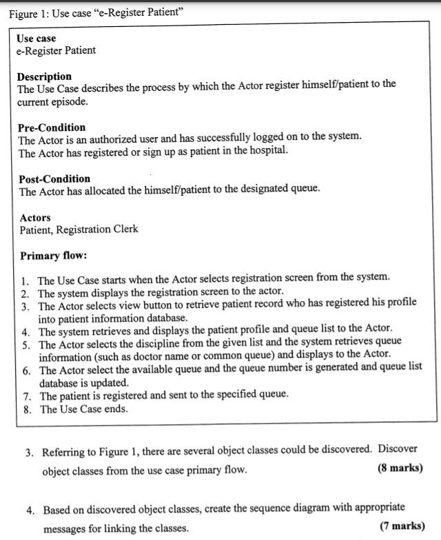Solved Figure 1: Use case "e-Register Patient" Use case | Chegg.com
