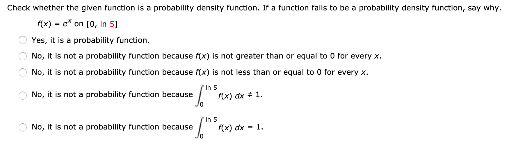 Solved Check whether the given function is a probability | Chegg.com