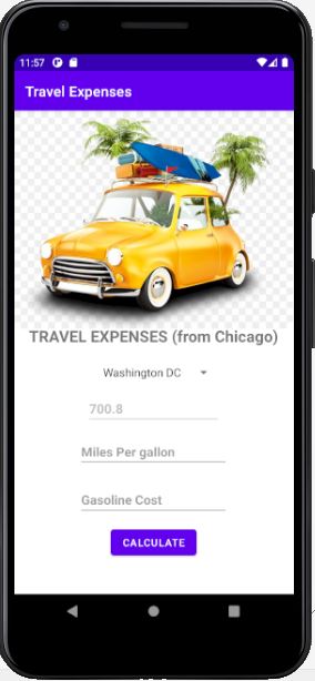 Solved Create an Android Application call “Travel Expenses” | Chegg.com
