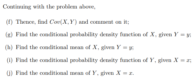 Continuing with the problem above, (f) Thence, find | Chegg.com