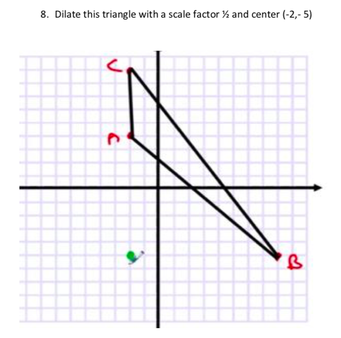 Solved 8. Dilate this triangle with a scale factor and | Chegg.com