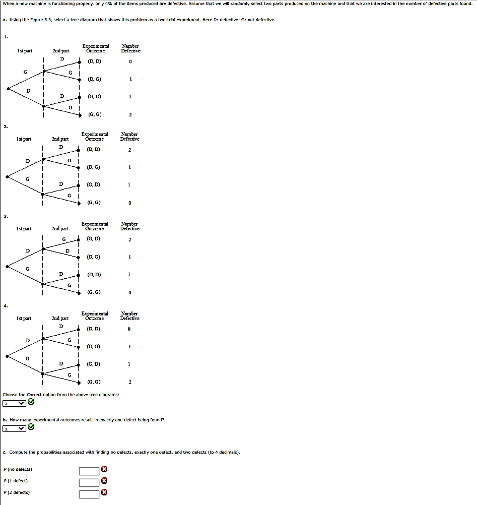 Solved When a new machine is functioning properly, only 4% | Chegg.com