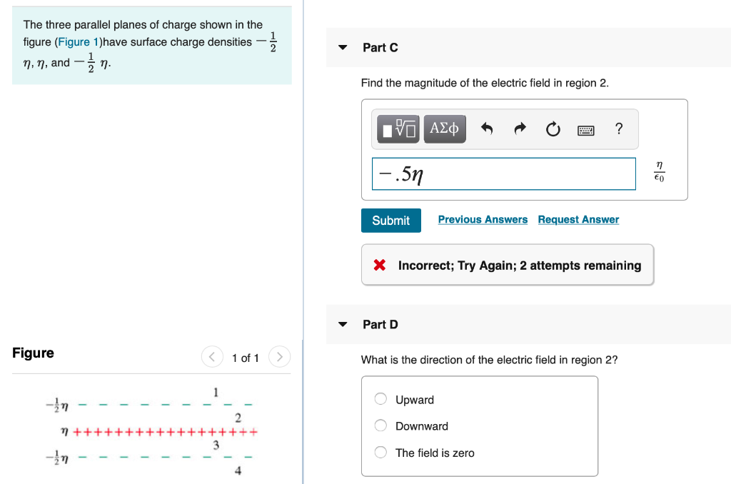 Solved The three parallel planes of charge shown in the | Chegg.com