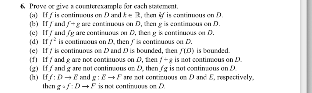 Solved 6. Prove or give a counterexample for each statement. | Chegg.com