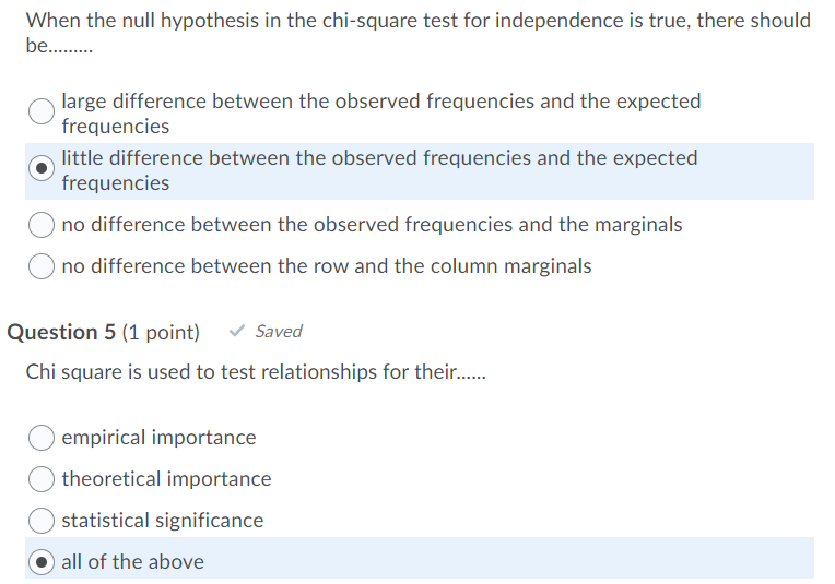 Solved When the null hypothesis in the chi-square test for | Chegg.com