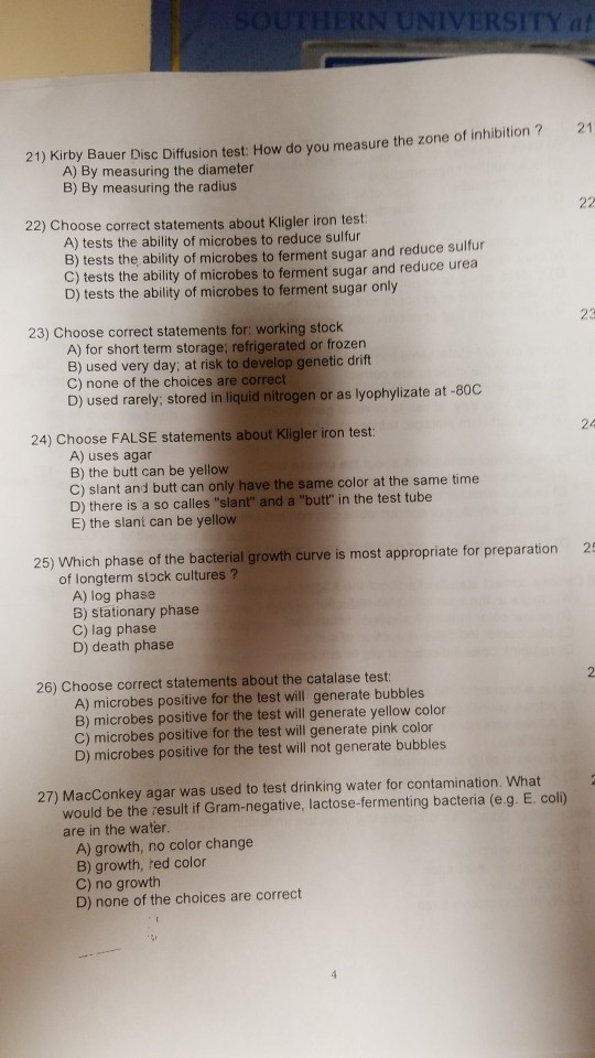 Solved SI1 14) Choose FALSE statements about the API-E20 | Chegg.com