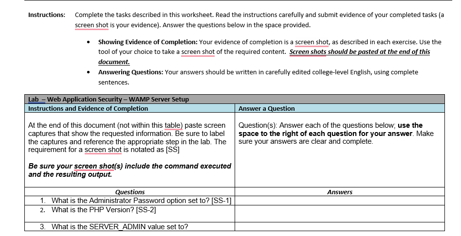 Solved tructions: Complete the tasks described in this | Chegg.com