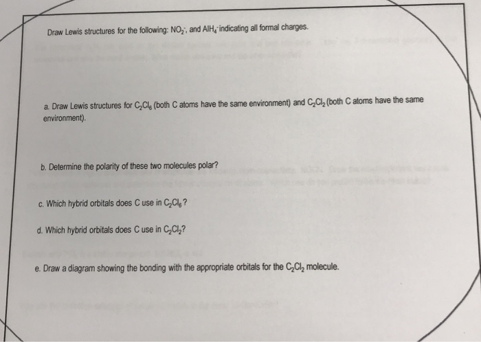 Solved Draw Lewis Structures For The Following No And