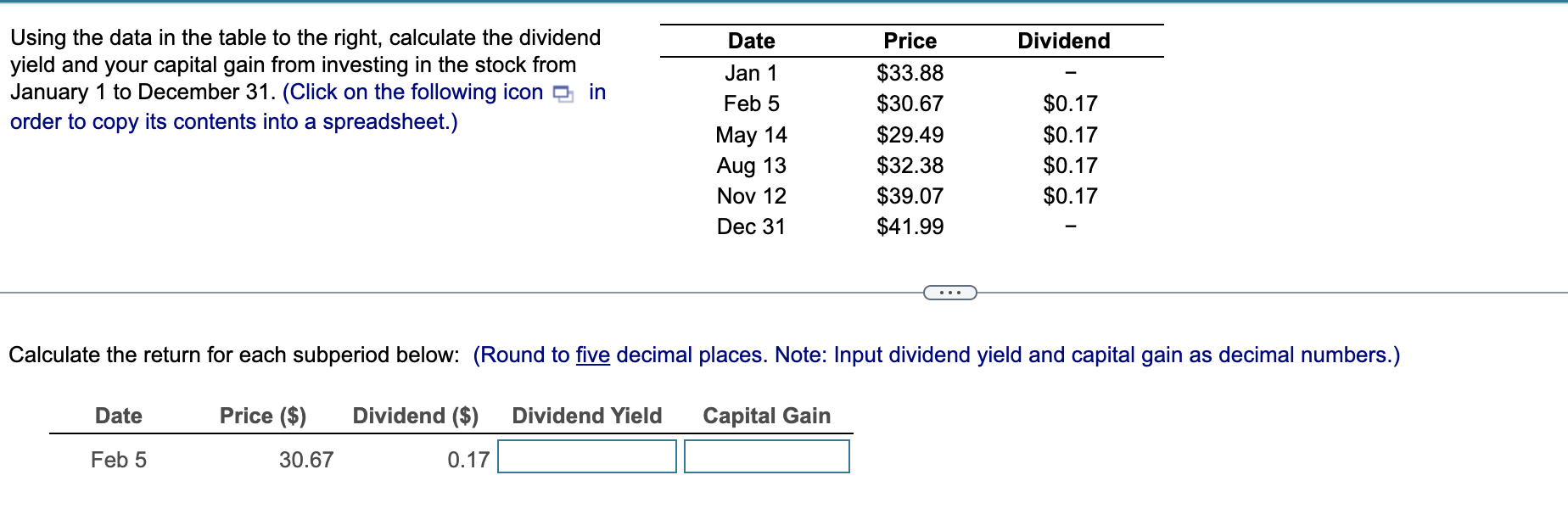 Solved Using the data in the table to the right, calculate | Chegg.com