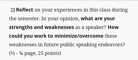 Solved 2) Reflect on your experiences in this class during | Chegg.com