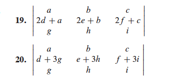 Solved a Find the determinants in Exercises 15–20, where b с | Chegg.com