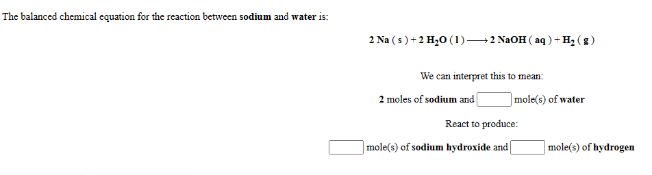Solved The balanced chemical equation for the reaction | Chegg.com