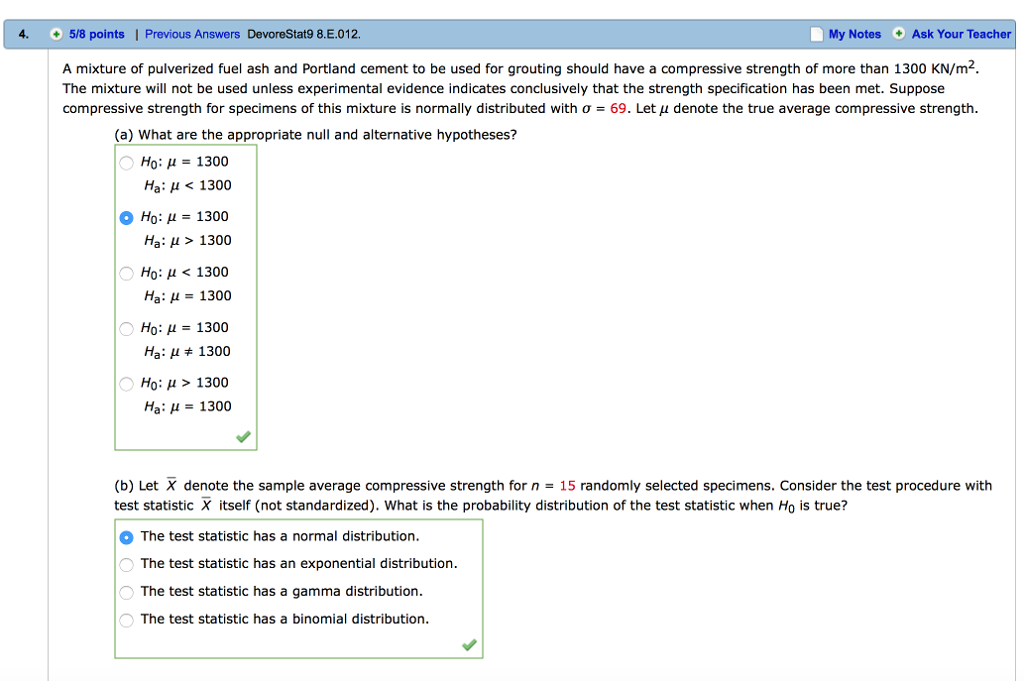 Solved 5/8 points | Previous Answers DevoreStat9 8.E.012. My | Chegg.com