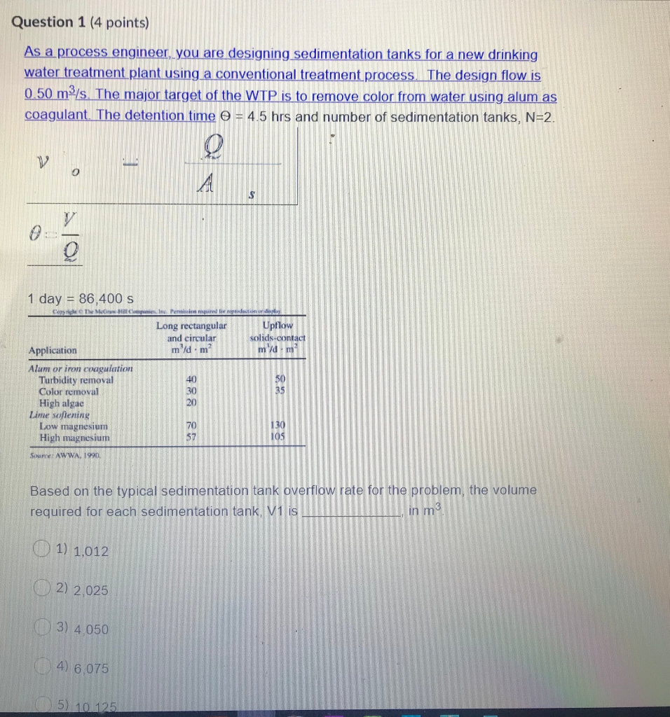 Solved Question 1 (4 points) As a process engineer you are | Chegg.com