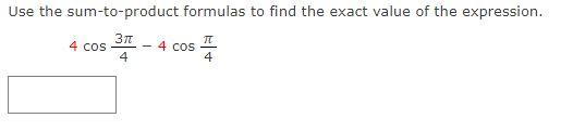 Solved Use the sum-to-product formulas to find the exact | Chegg.com