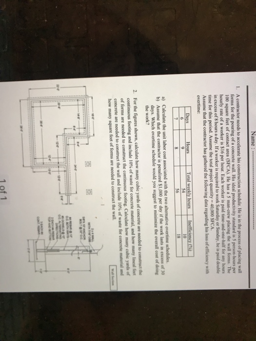 Name I A Contractor Needs To Accelerate His Chegg