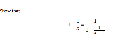 Solved 1−x1=1+x−111 | Chegg.com
