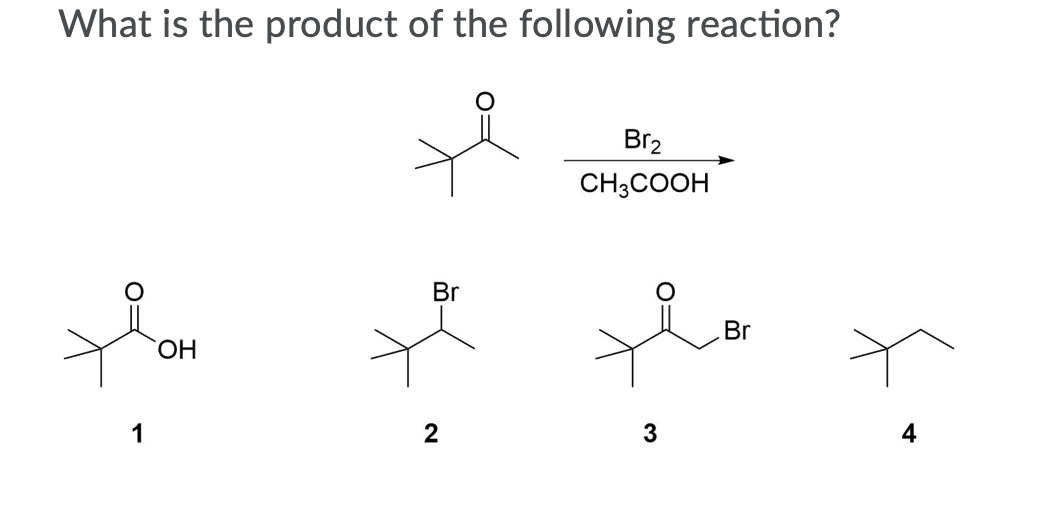 Solved What is the product of the following reaction? Br2 | Chegg.com