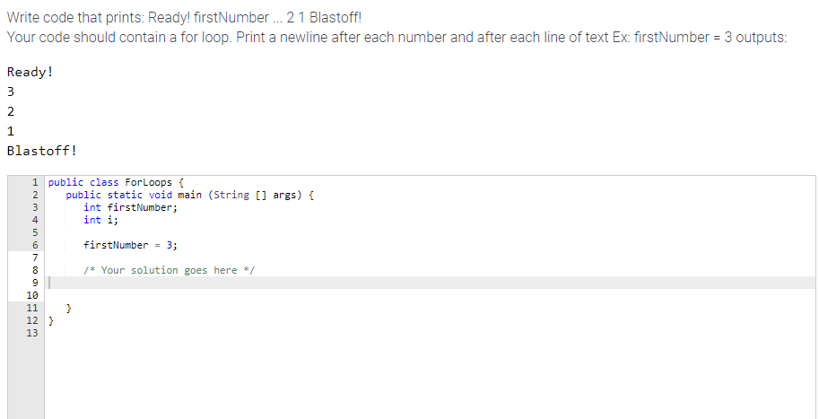 Solved Write code that prints: Ready! firstNumber.. 21 | Chegg.com