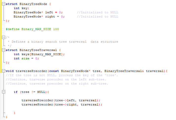 Solved Hello, So, I'm trying to implement a traversal | Chegg.com