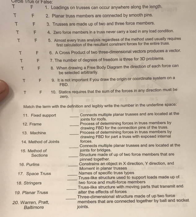 Solved Crclé True or False: TF TF TF TF TF 1. Loadings on | Chegg.com