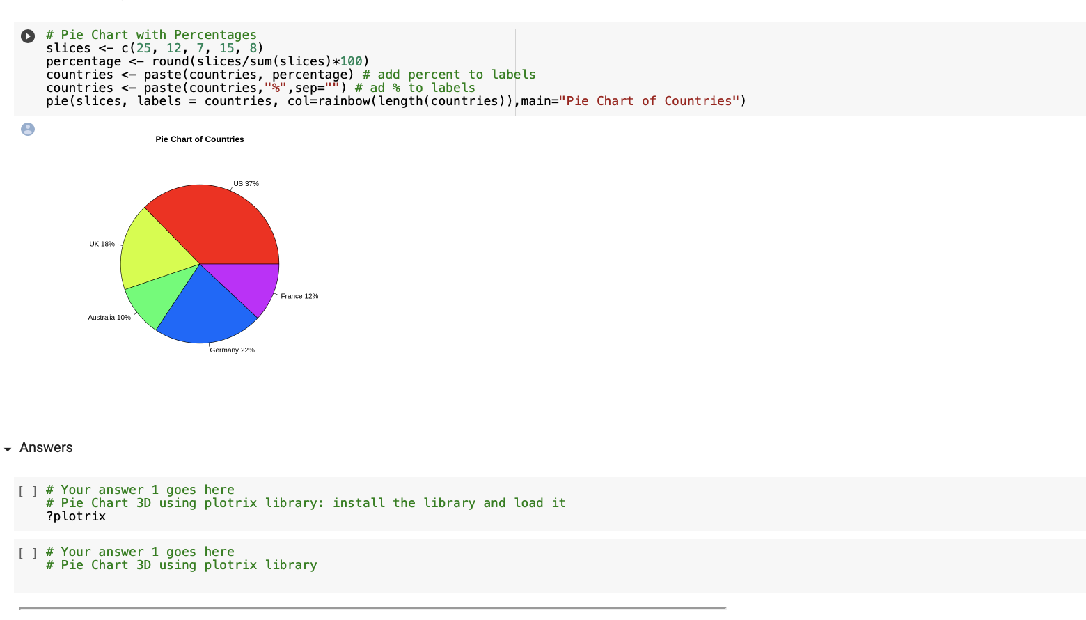 Solved Exercise #2 1. use the code given in below section | Chegg.com