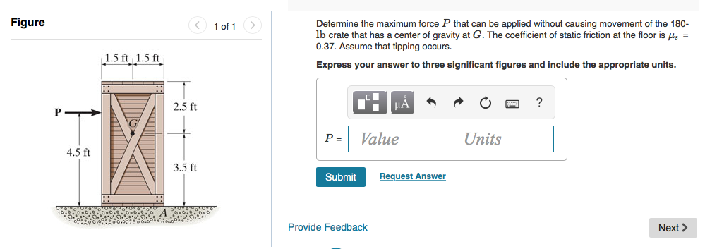 Solved Figure 1 Of 1 Determine The Maximum Force P That Can