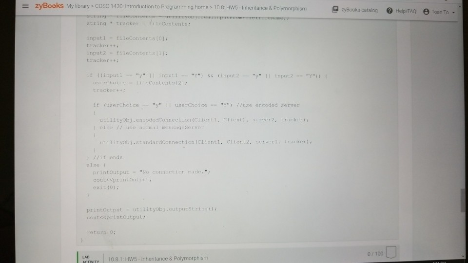 Solved 10.8 HW5 - Inheritance & Polymorphism Objective The | Chegg.com