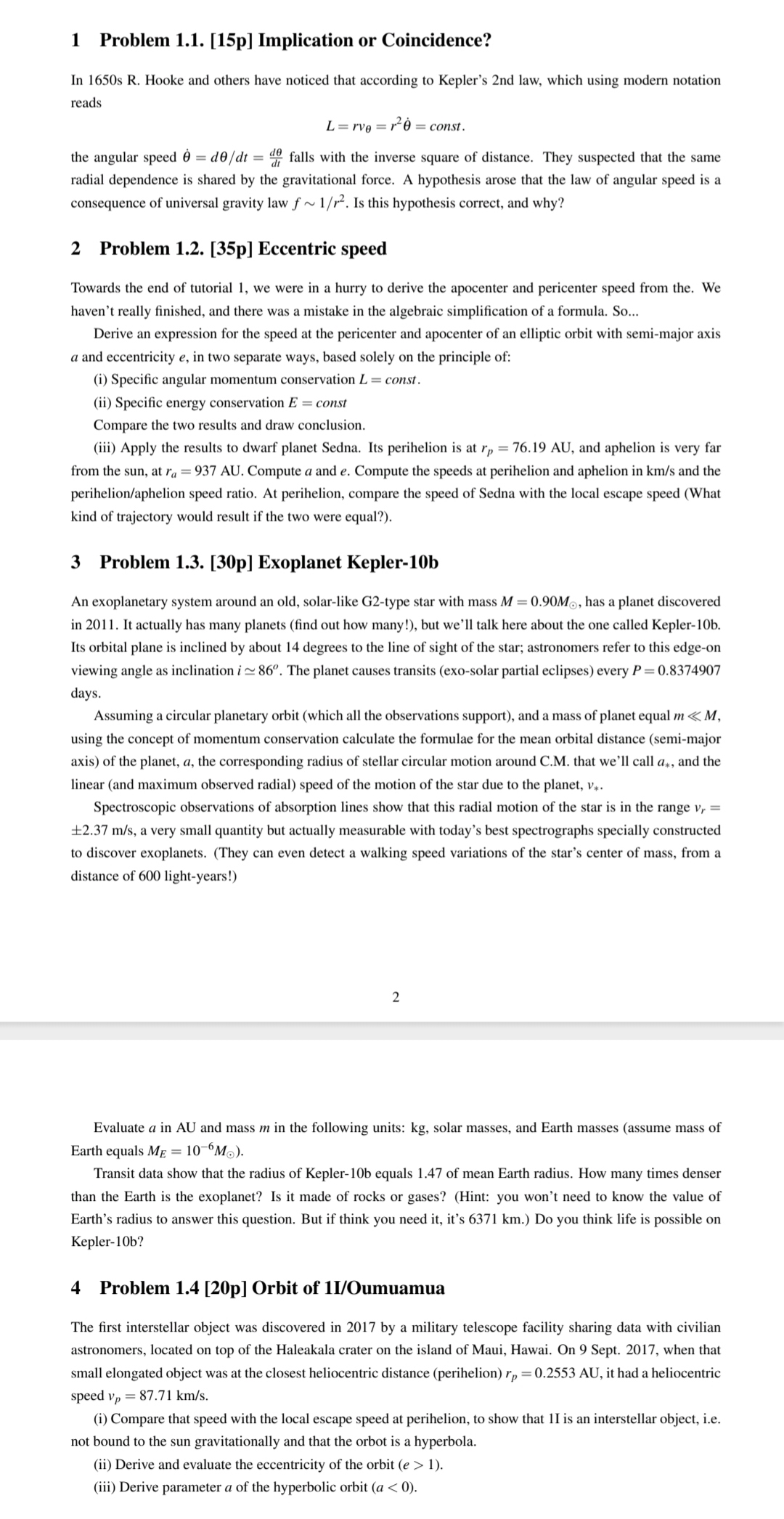 Solved 1 ﻿Problem 1.1. [15p] ﻿Implication or Coincidence?In | Chegg.com