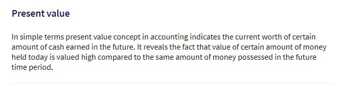 Solved Present value In simple terms present value concept | Chegg.com