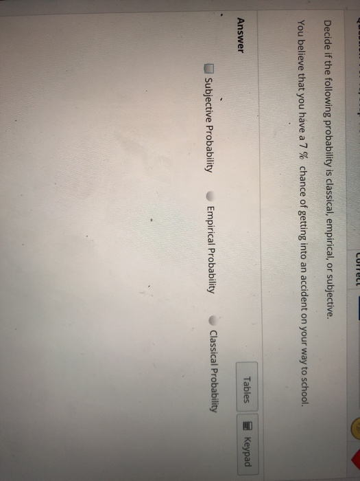 Solved Decide if the following probability is classical, | Chegg.com