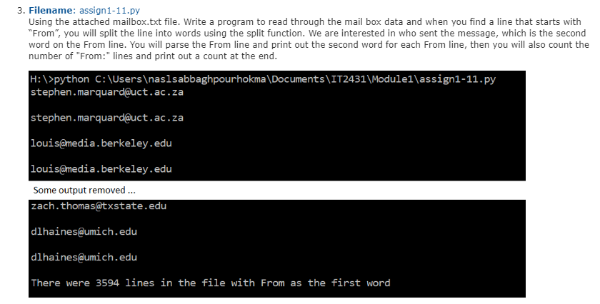 Solved This is a screenshot sample of what the txt file | Chegg.com