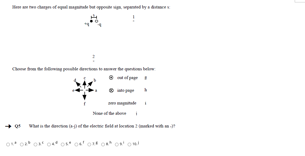 Solved Here are two charges of equal magnitude but opposite | Chegg.com