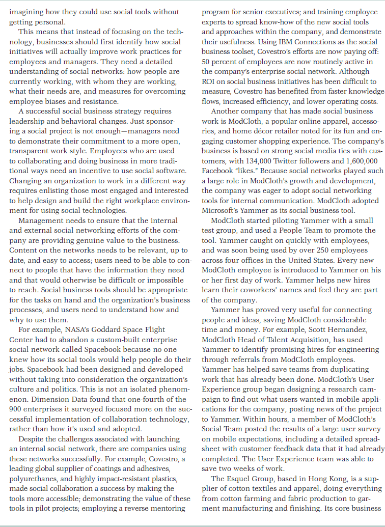 Solved Should Companies Embrace Social Business? CASE STUDY | Chegg.com Solved Should Companies Embrace Social Business? CASE STUDY | Chegg.com