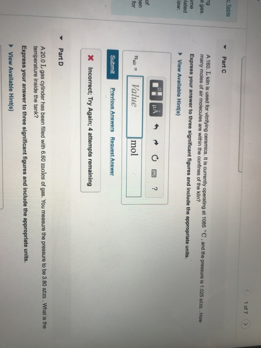 Solved A 160. L kiln is used for vitrifying ceramics. It is | Chegg.com