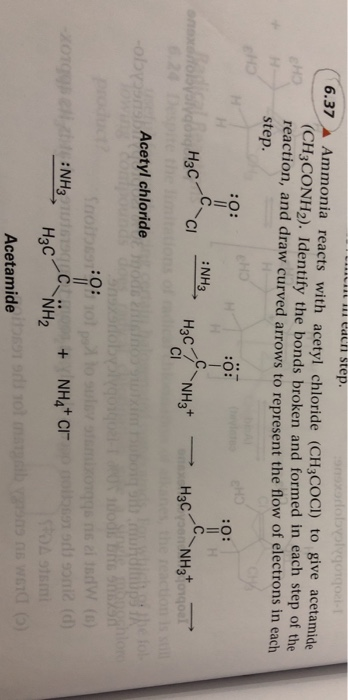 Solved Ammonia reacts with acetyl chloride (CH3COCI) to give | Chegg.com