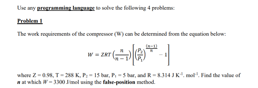 Solved Use any programming language to solve the following 4 | Chegg.com
