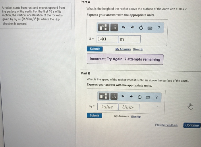 Solved A rocket starts from rest and moves upward from the | Chegg.com