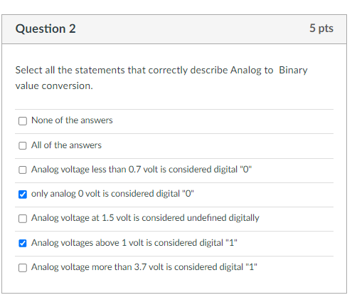Solved Select all the statements that correctly describe | Chegg.com