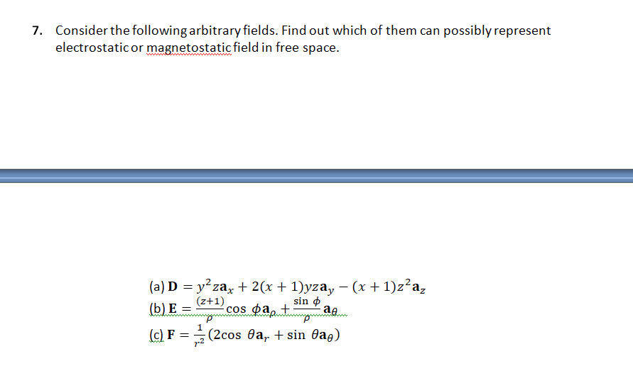 Solved 7. Consider the following arbitrary fields. Find out | Chegg.com