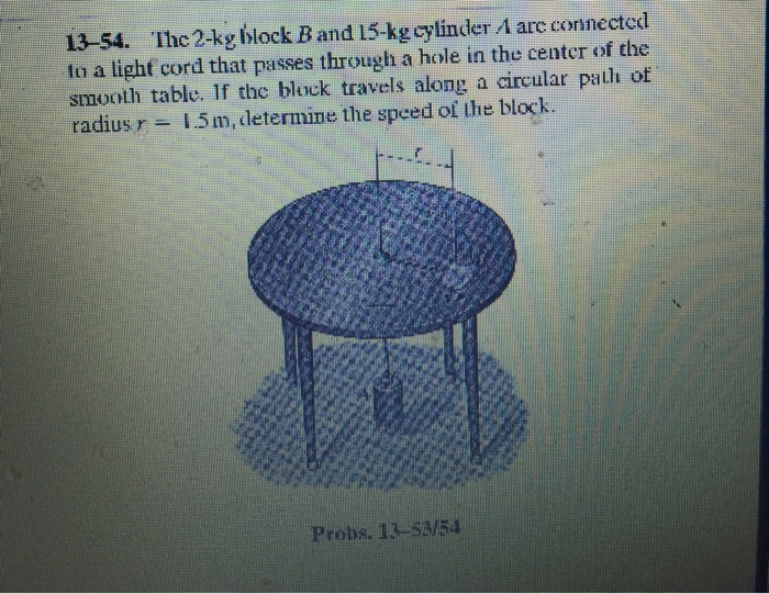 The 2-kg block B and 15-kg cylinder A are connected | Chegg.com