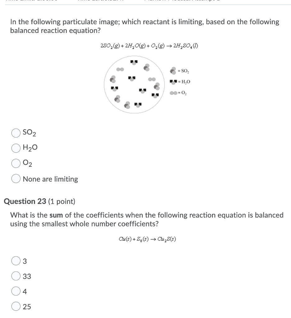 Solved In the following particulate image; which reactant is | Chegg.com