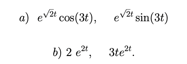 Solved Find Second Order Odes With Constant Coefficients